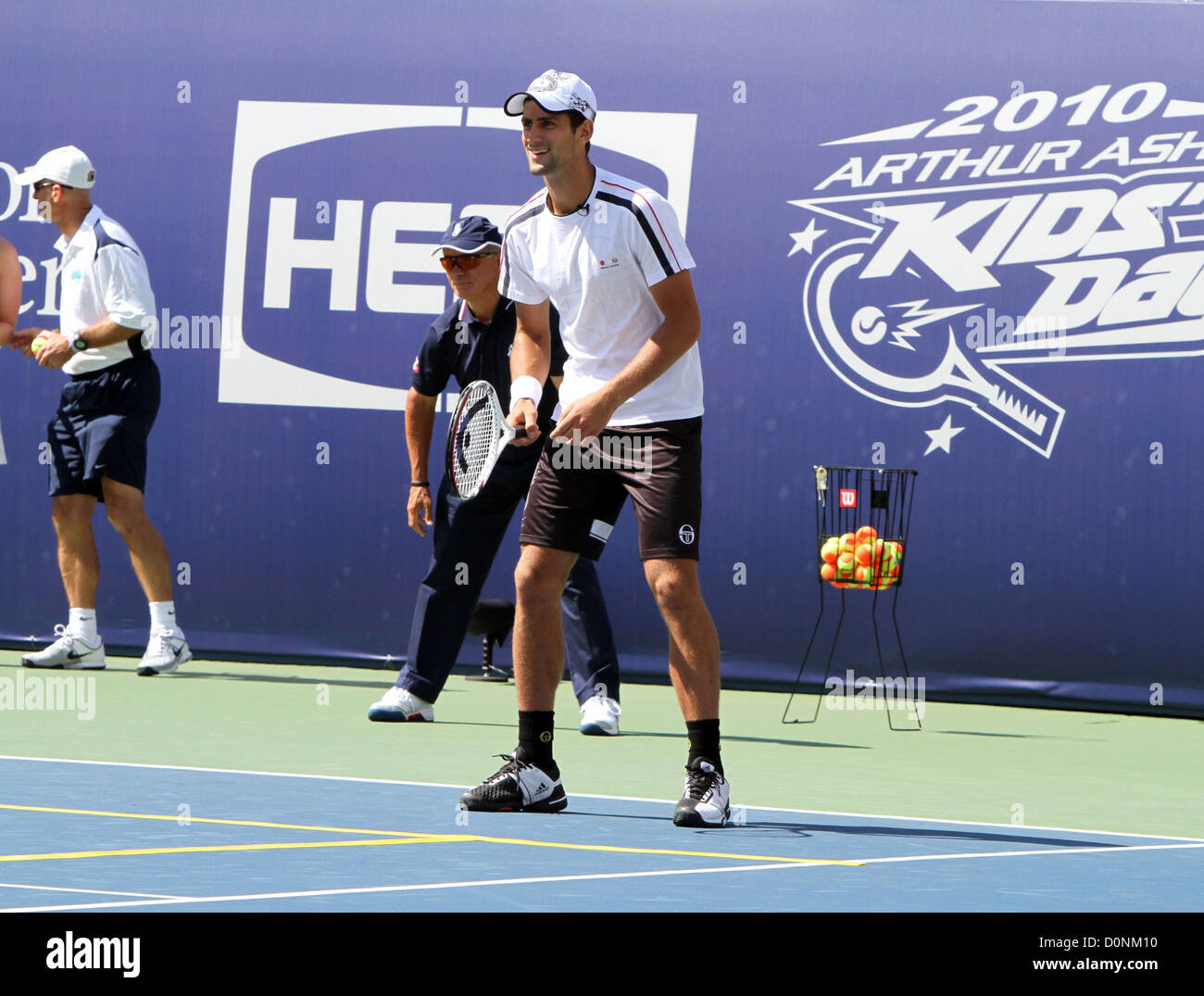 Novak Djokovic 2010 US Open Arthur Ashe Kids Day held at USTA Billie ...