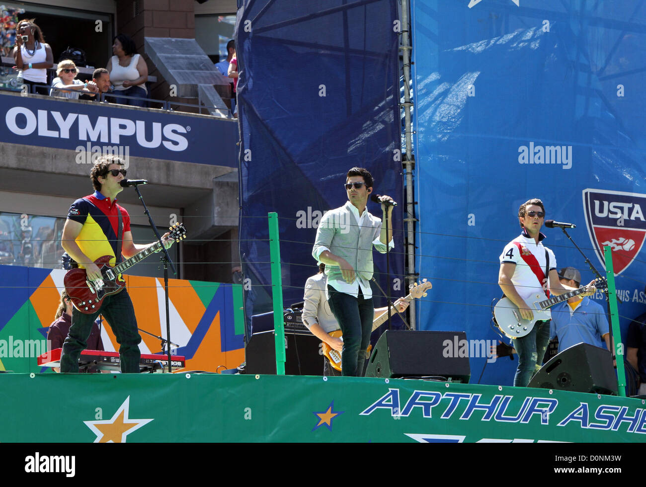 The Jonas Brothers US Open Arthur Ashe Kids Day held at USTA Billie ...