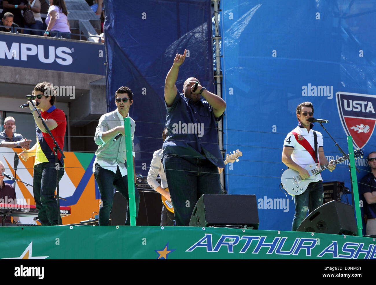 The Jonas Brothers 2010 US Open Arthur Ashe Kids Day held at USTA ...