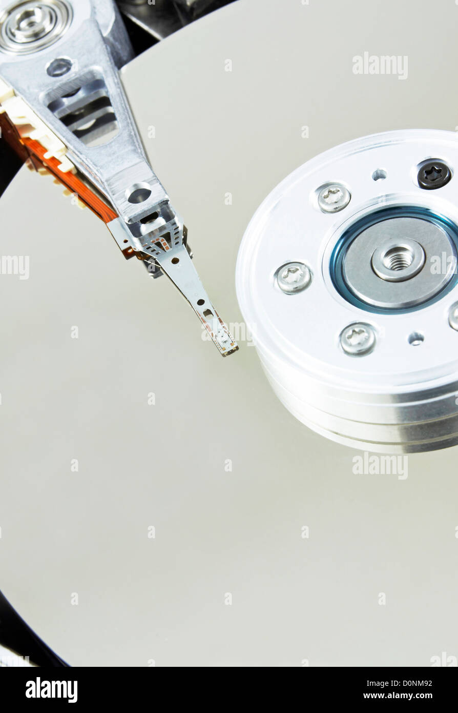 Modern opened hard disk drive Stock Photo - Alamy