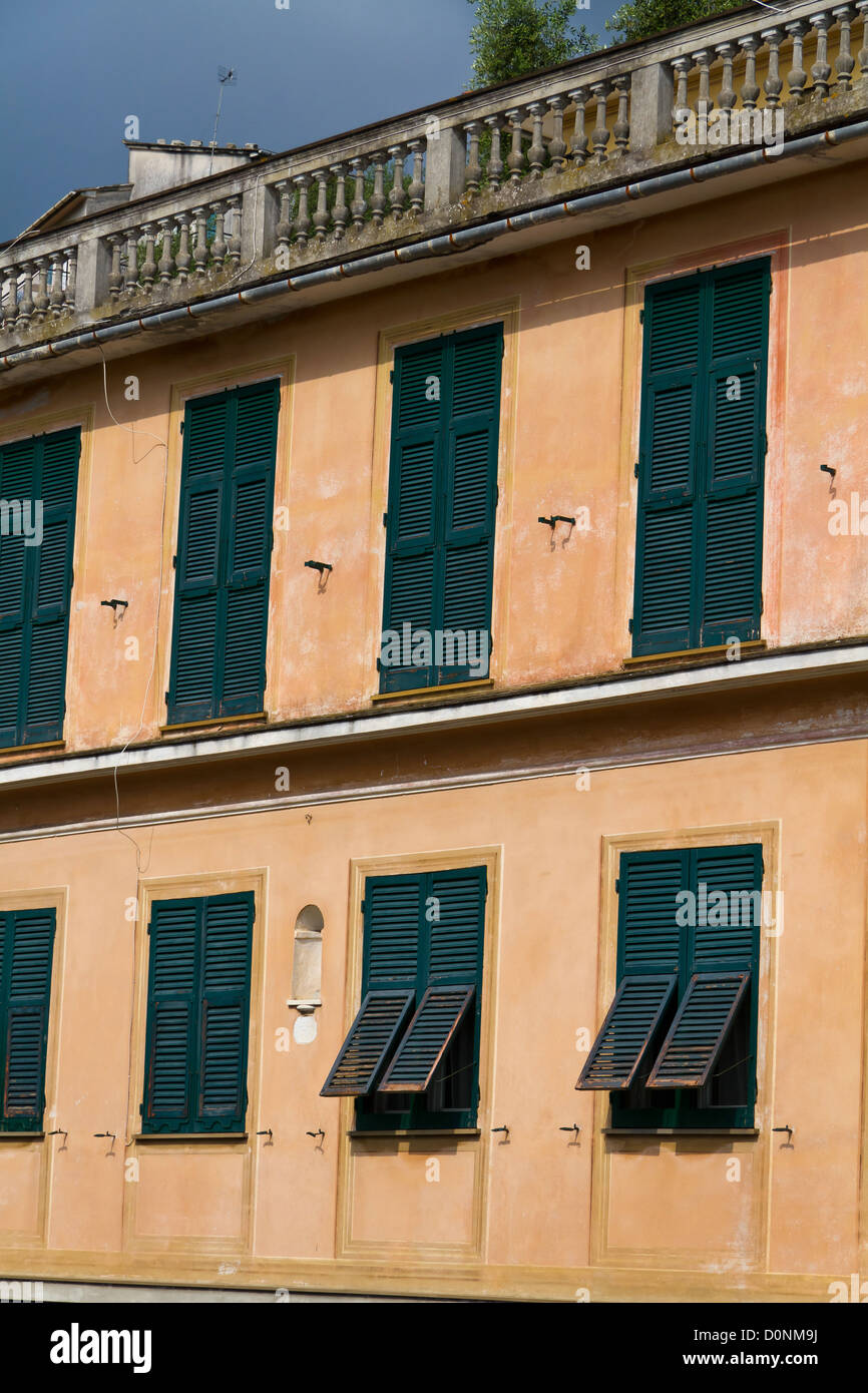 Typical House Facade in Chiavari in Liguria, Italy Stock Photo - Alamy