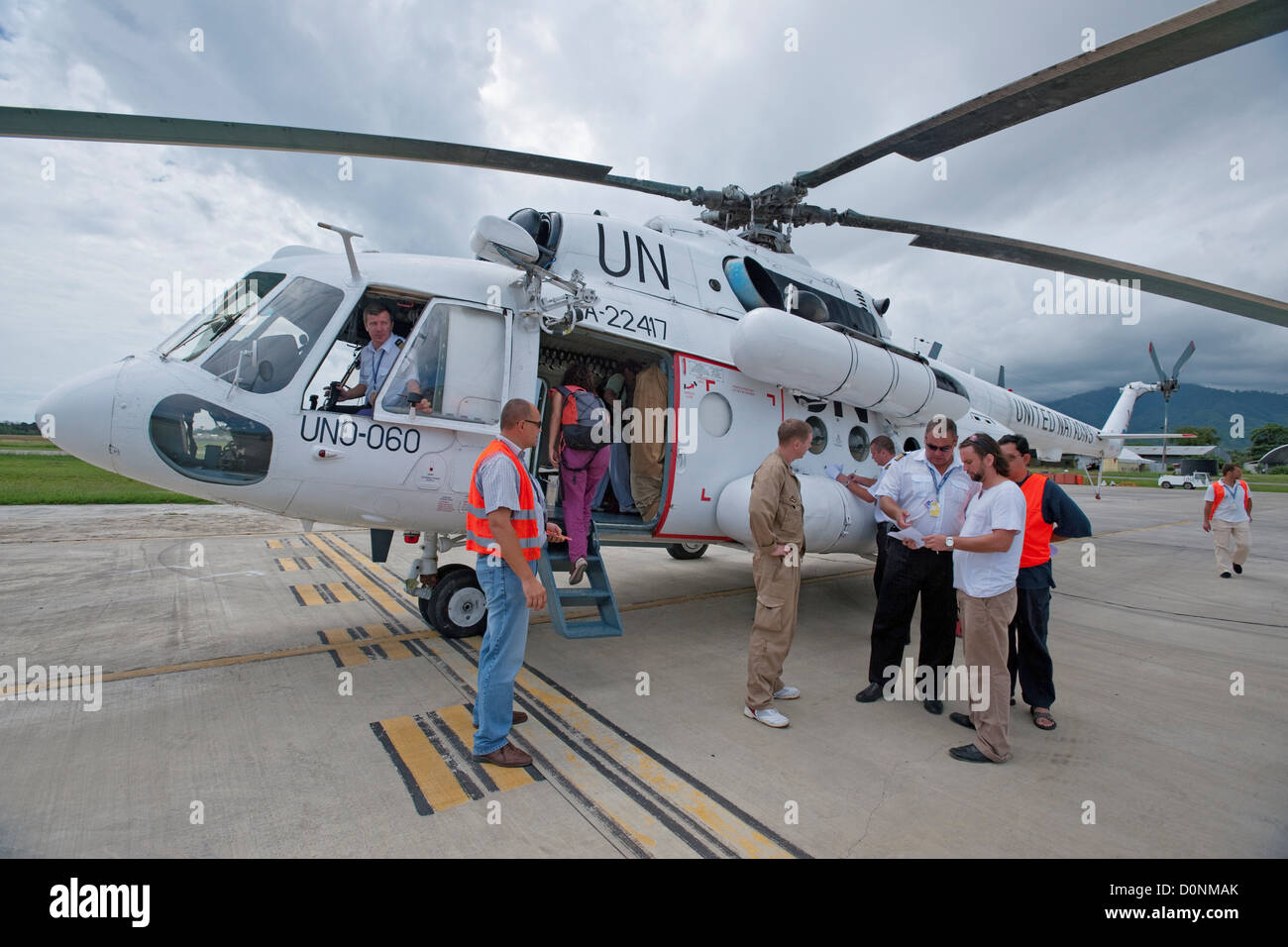 A UN helicopter at the airport near Dili, East Timor Stock Photo - Alamy