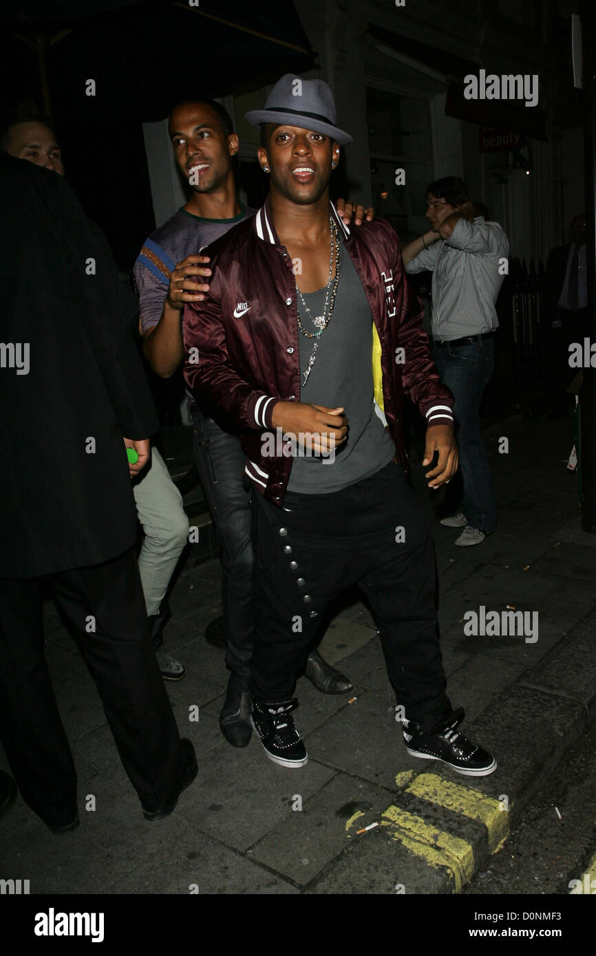 Marvin Humes and Oriste Williams JLS enjoy a night at Movida and Luxx ...