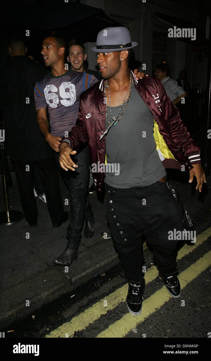 Marvin Humes and Oriste Williams JLS enjoy a night at Movida and Luxx ...