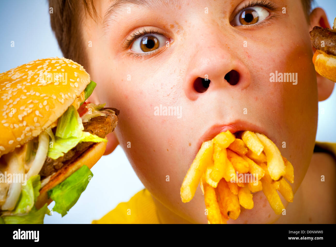 child and fast food Stock Photo - Alamy