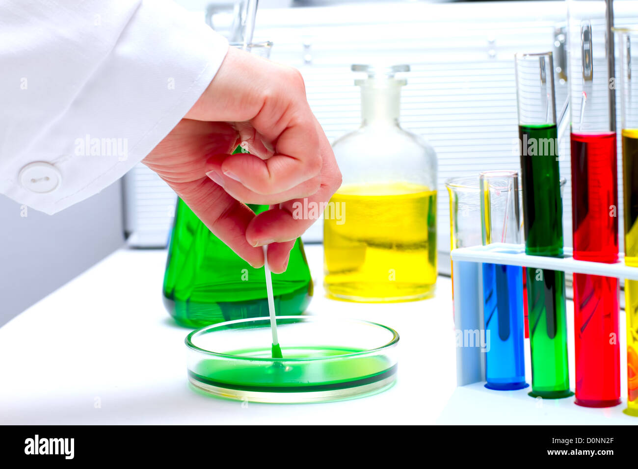 Chemistry investigating research examining testing hi-res stock ...