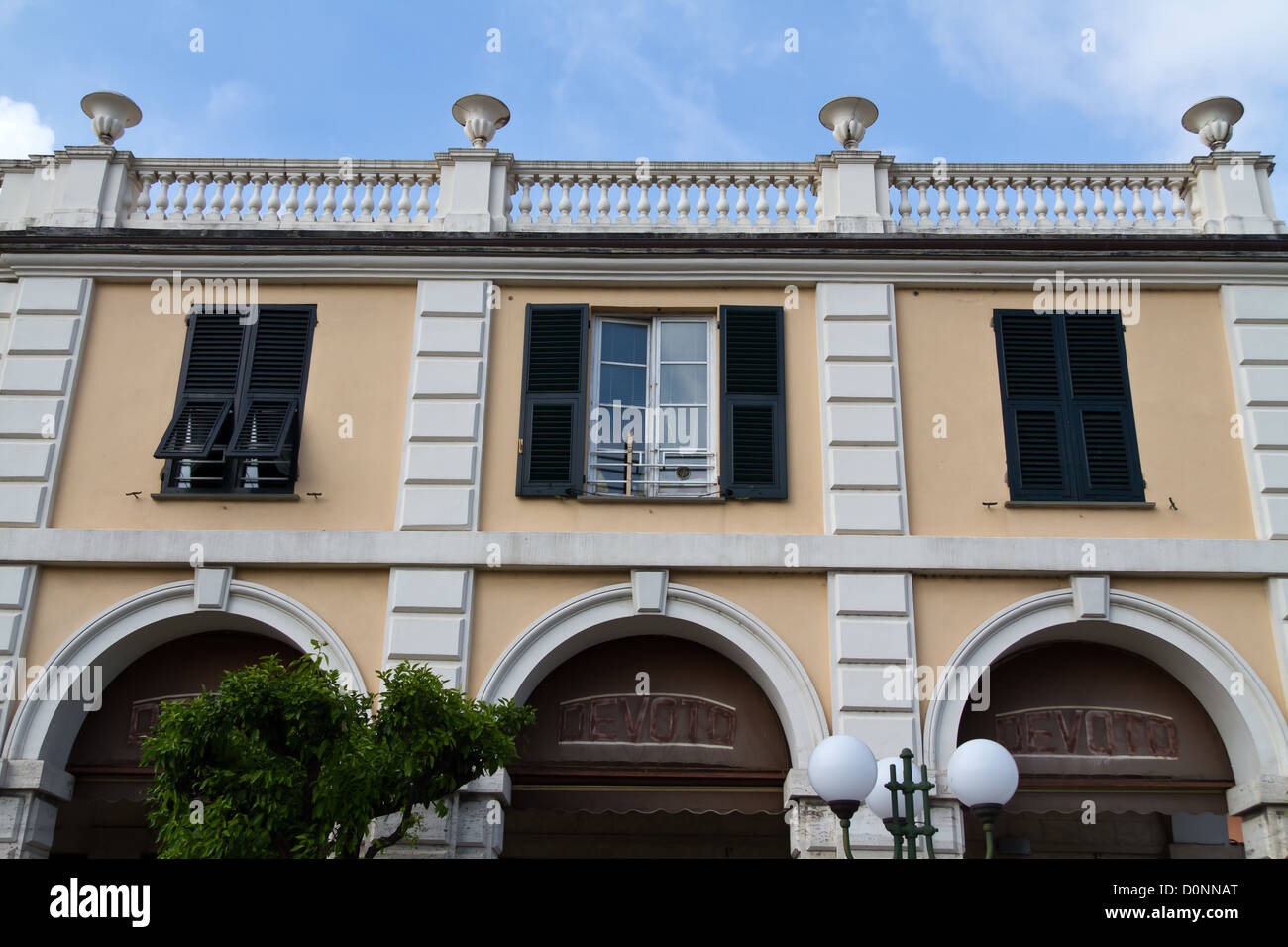 Typical House Facade in Chiavari in Liguria, Italy Stock Photo - Alamy