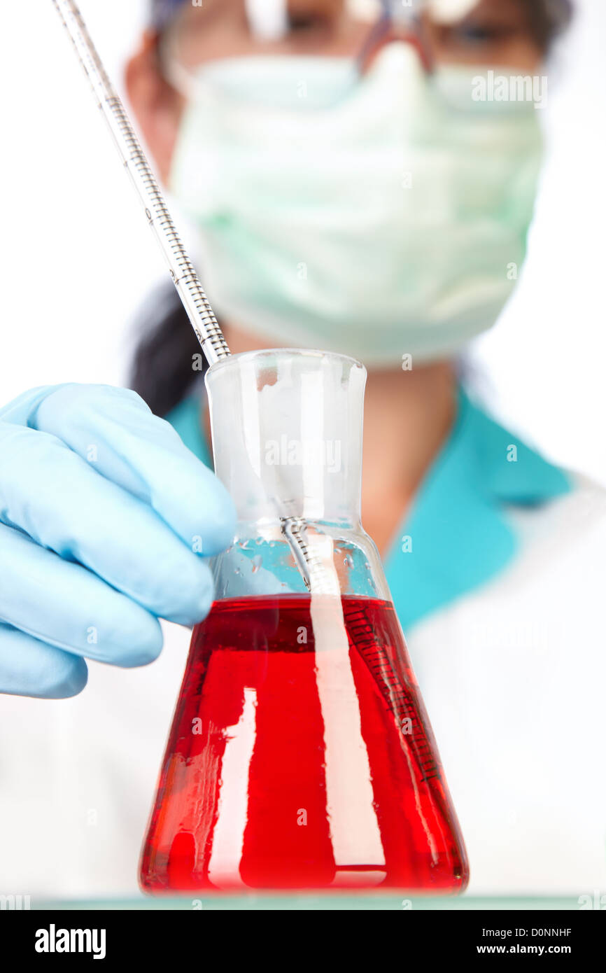 scientist in laboratory with test tubes Stock Photo - Alamy