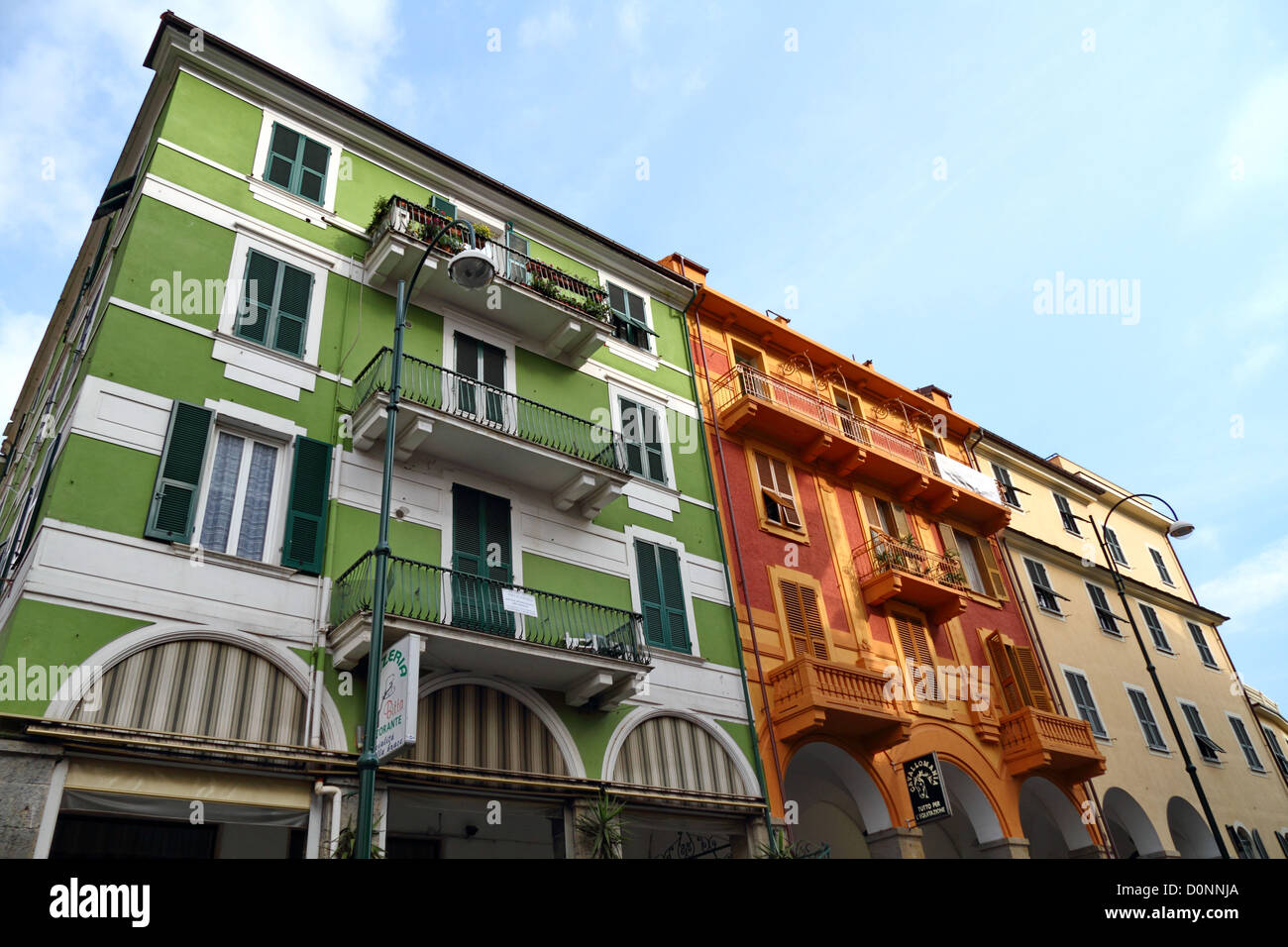 Typical House Facade in Chiavari in Liguria, Italy Stock Photo - Alamy
