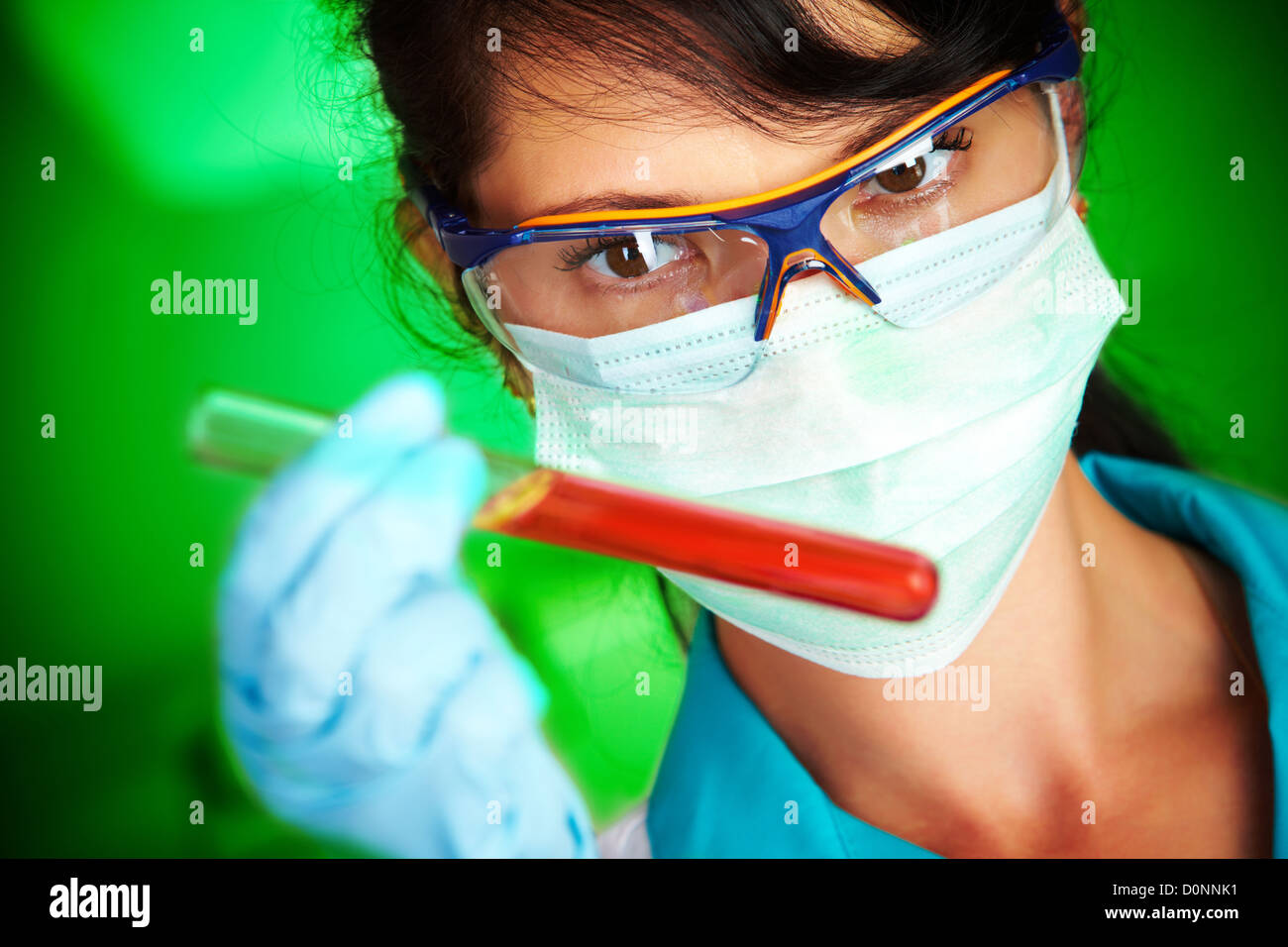 scientist in laboratory with test tubes Stock Photo - Alamy
