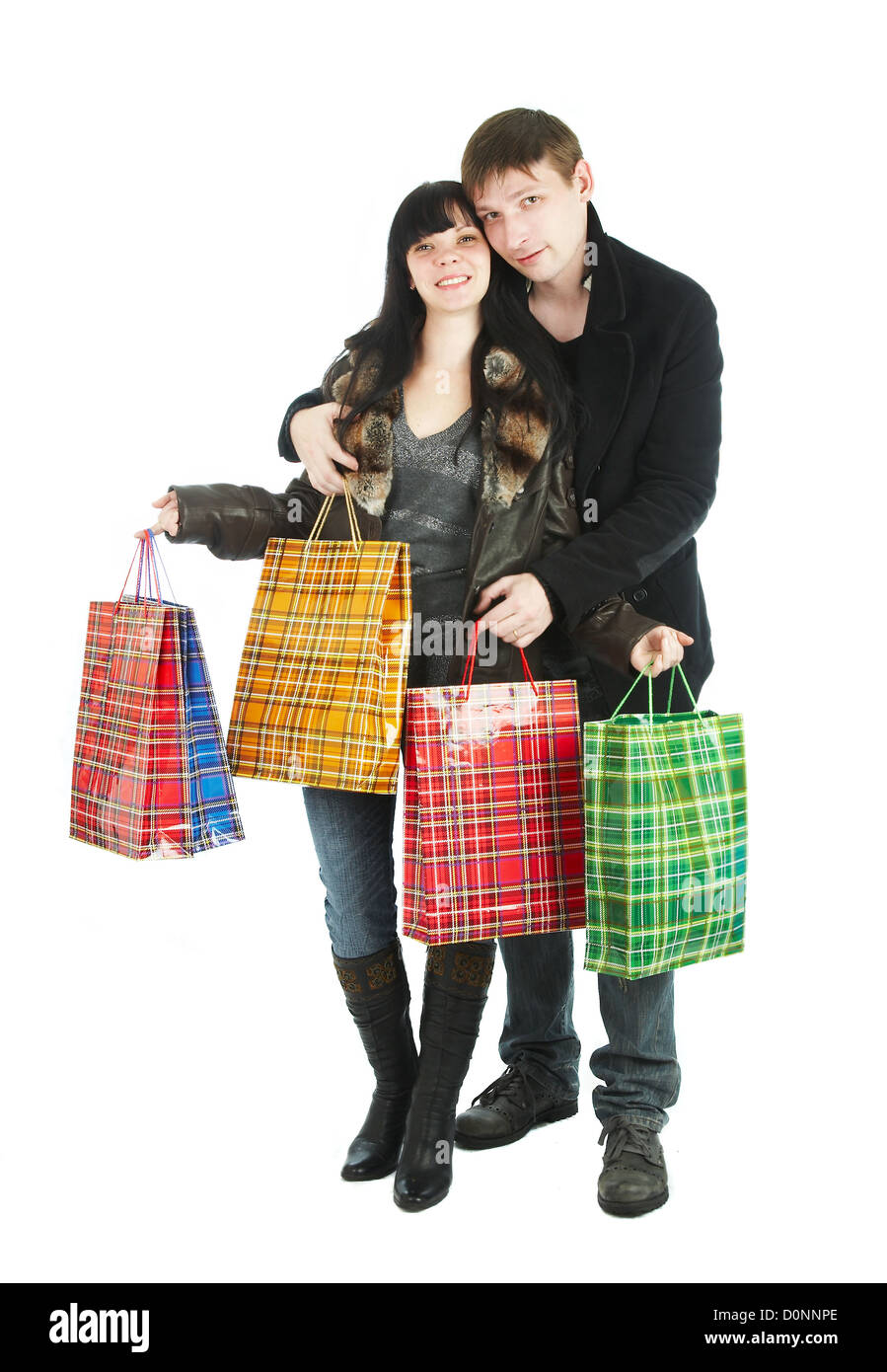 Walking man woman holding Cut Out Stock Images & Pictures - Alamy