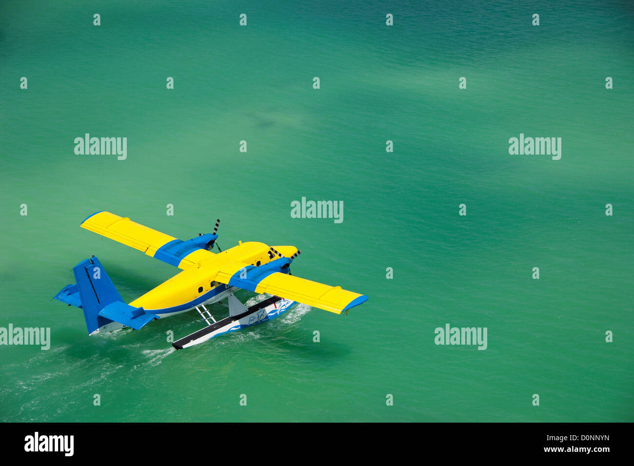Aerial View of Seaplane Landing Stock Photo - Alamy
