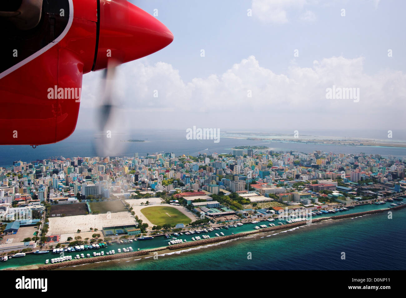 Aerial View of Male With Seaplane Propeller Stock Photo - Alamy
