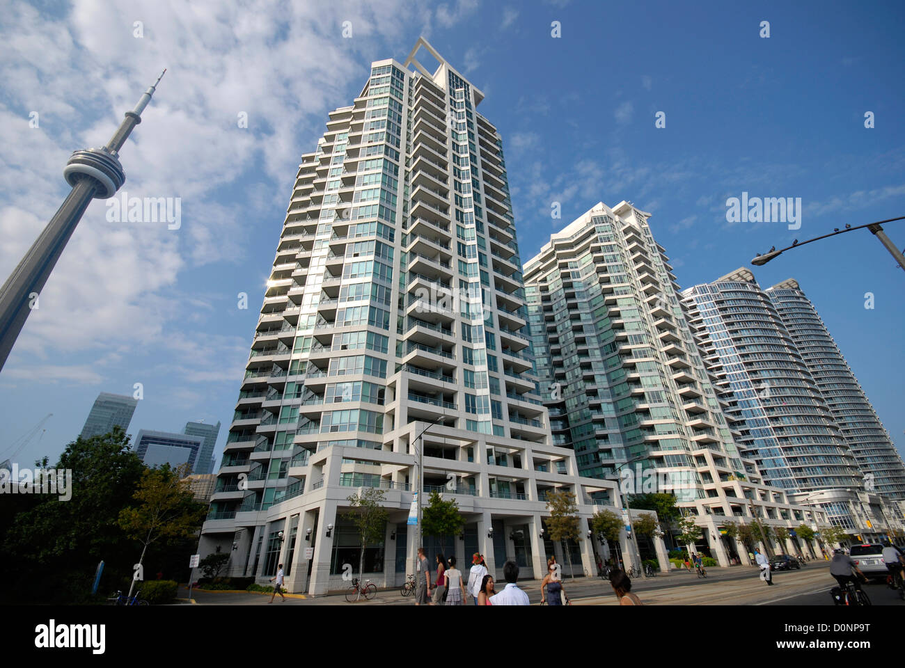 Street scene showing new condominium development on Queen's quay in ...