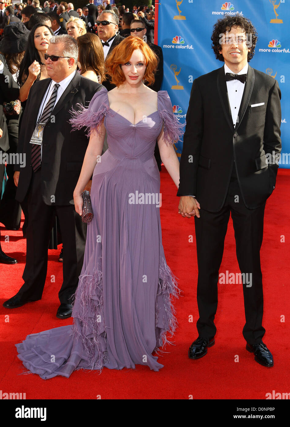 Christina Hendricks and Geoffrey Arend , 62nd Primetime Emmy Awards ...