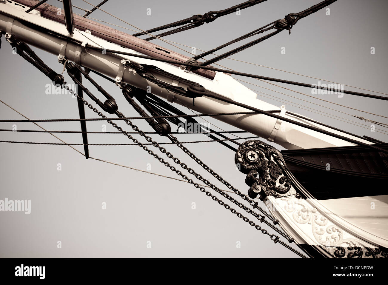 Bowsprit of the USS Constellation, Baltimore Stock Photo - Alamy