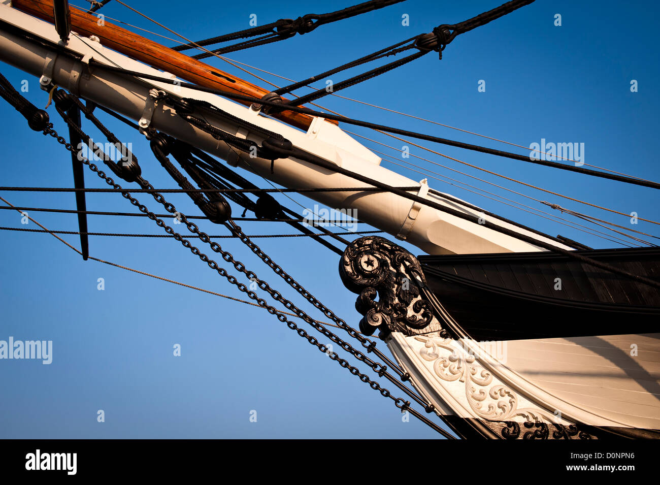 Bowsprit of the USS Constellation, Baltimore Stock Photo - Alamy