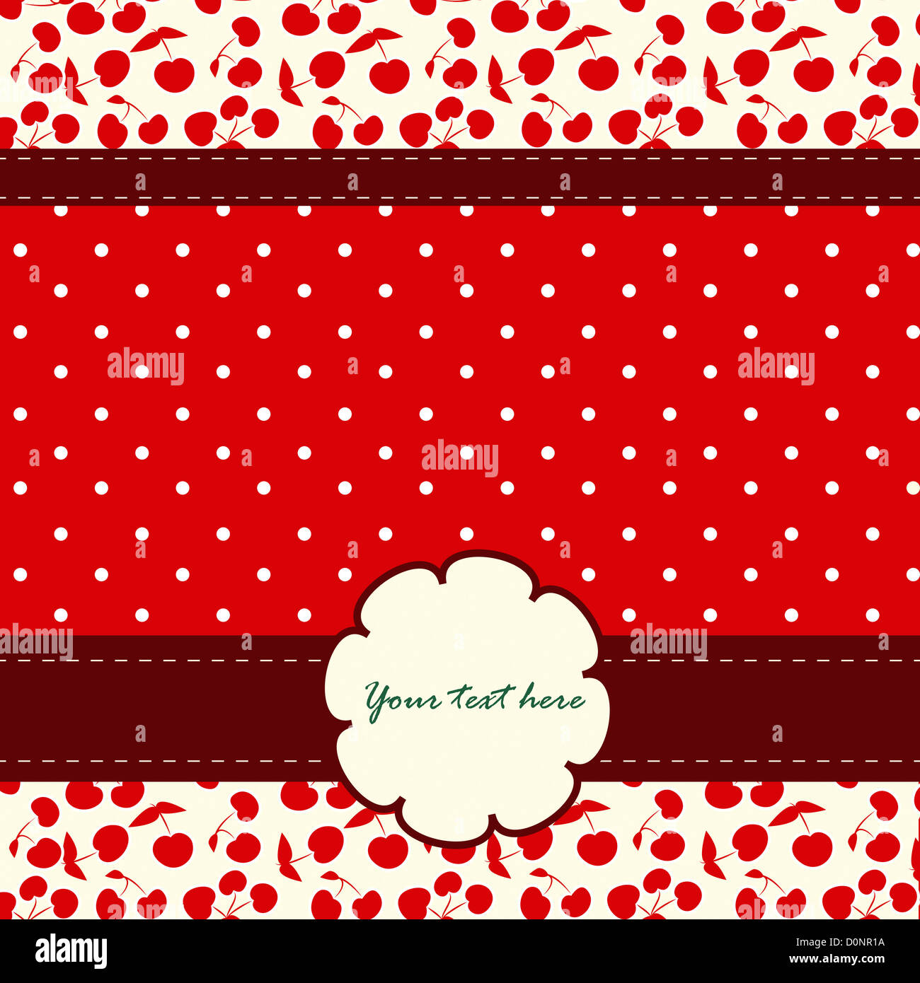 Cherries on polka dot hi-res stock photography and images - Alamy