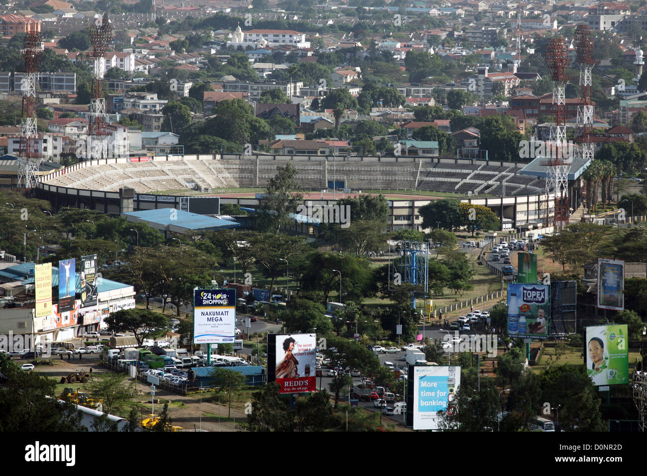 Nyayo National Stadium from the top of the Kenyatta International ...