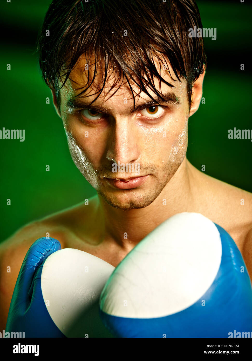 Boxing. Man in boxing gloves Stock Photo - Alamy
