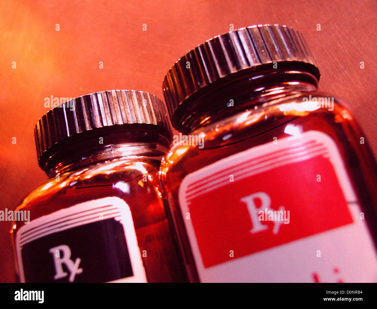 Two Prescription Bottles, Close-up Stock Photo - Alamy