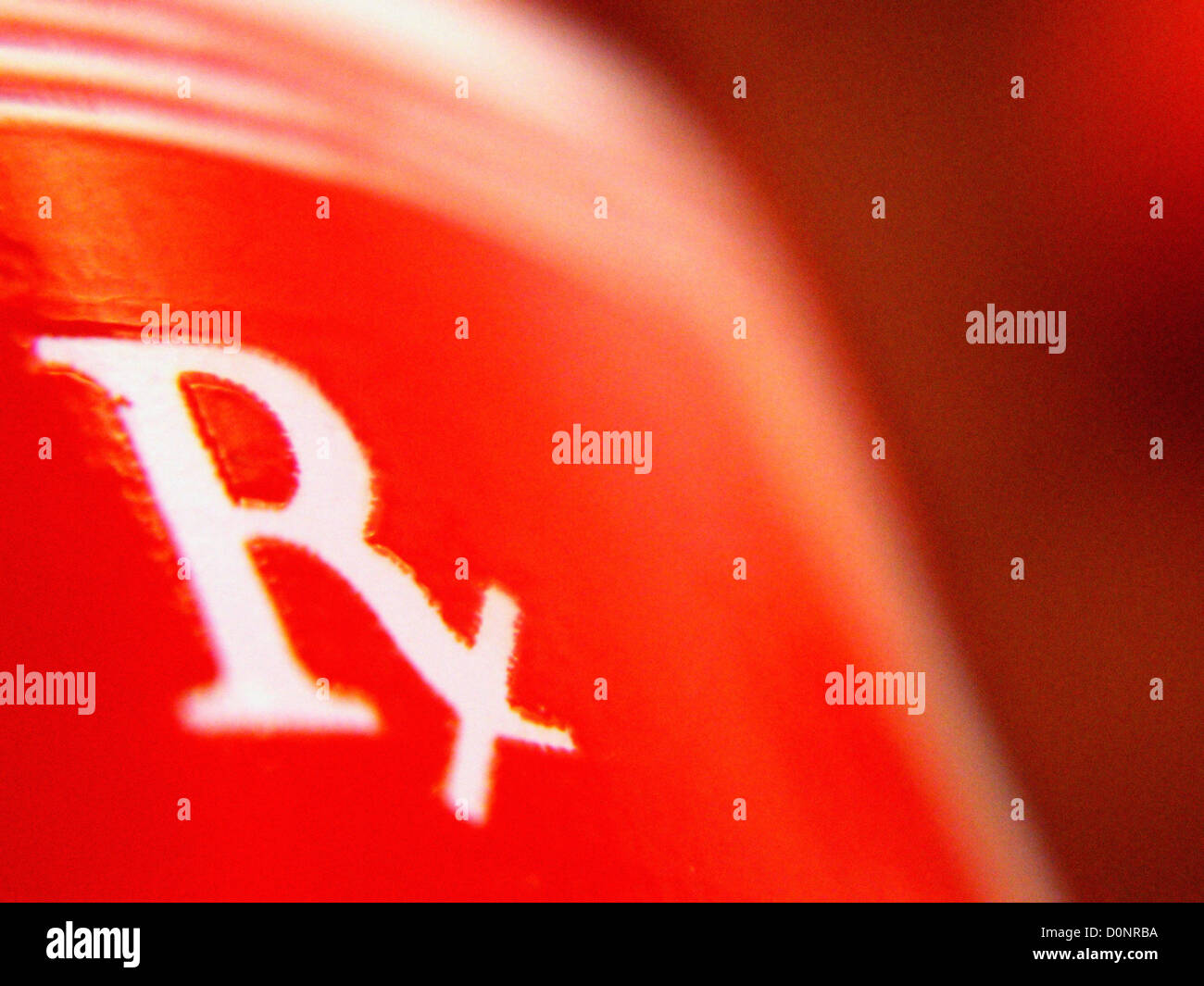 Rx Symbol on a Prescription Medicine Label, Close-up Stock Photo - Alamy