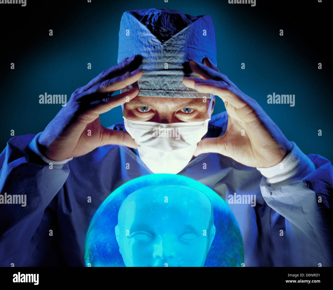 A Doctor Gazes Into a Crystal Ball Stock Photo - Alamy