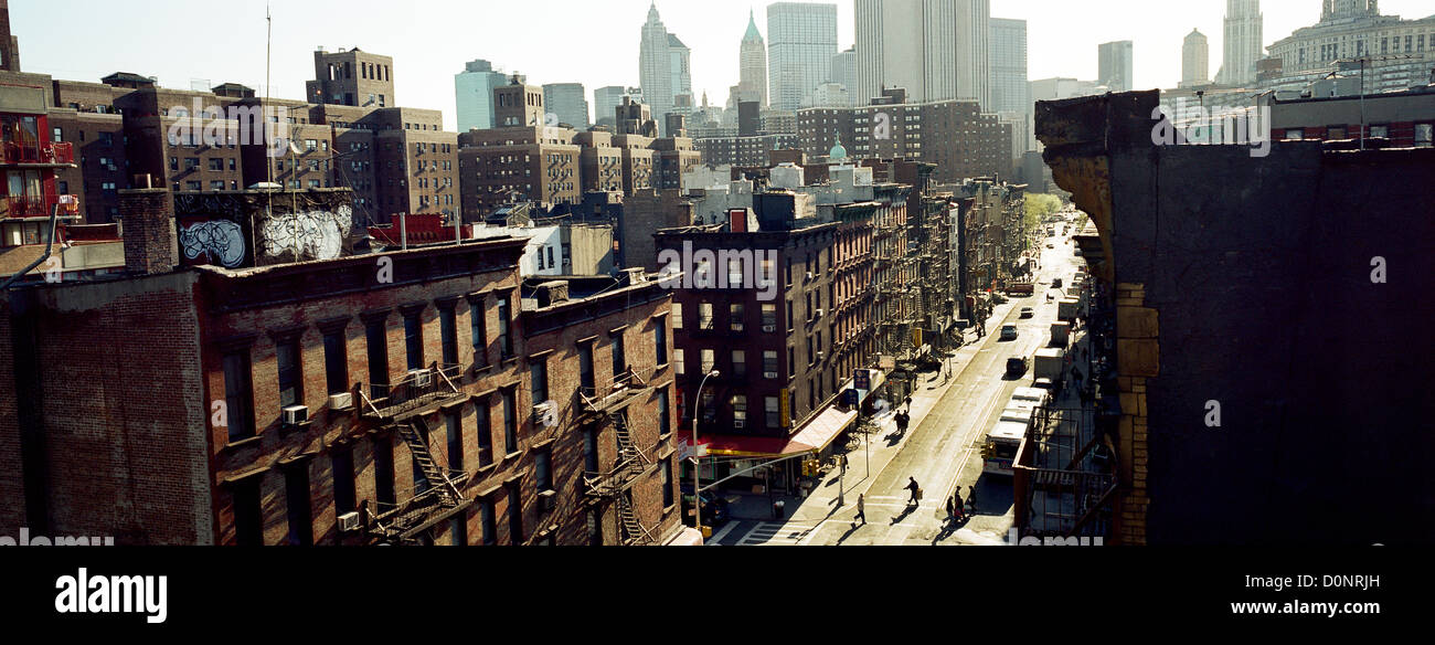 A panoramic street scene, Harlem, New York City, USA Stock Photo - Alamy