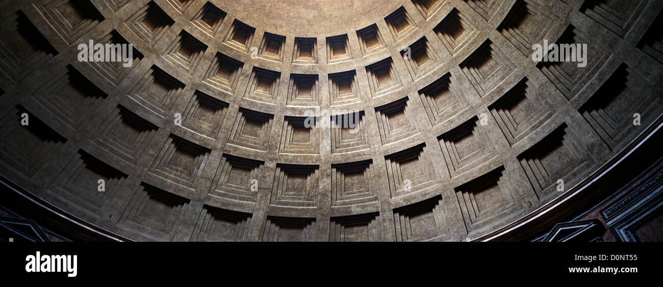 The ceiling of The Pantheon, Rome Italy, was originally built as a ...