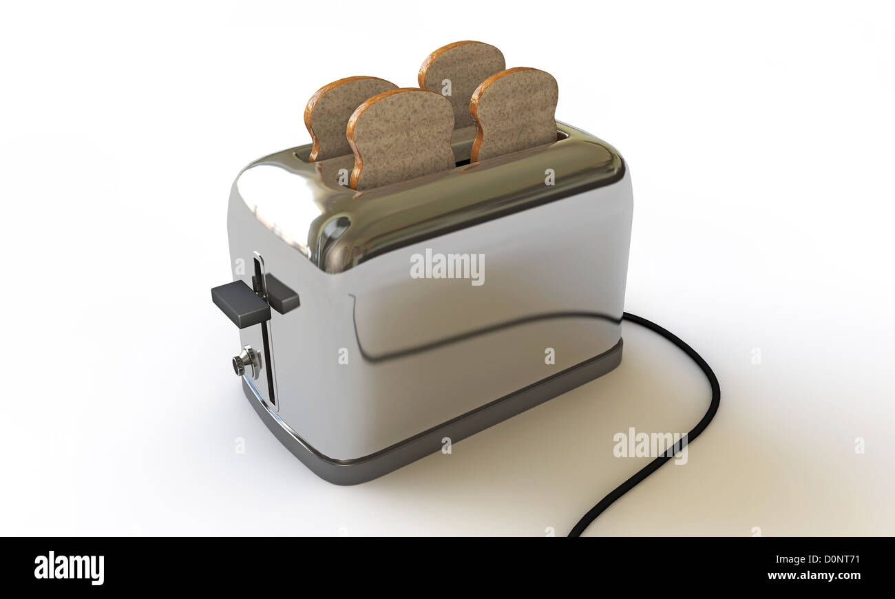toaster isolated on white background Stock Photo - Alamy