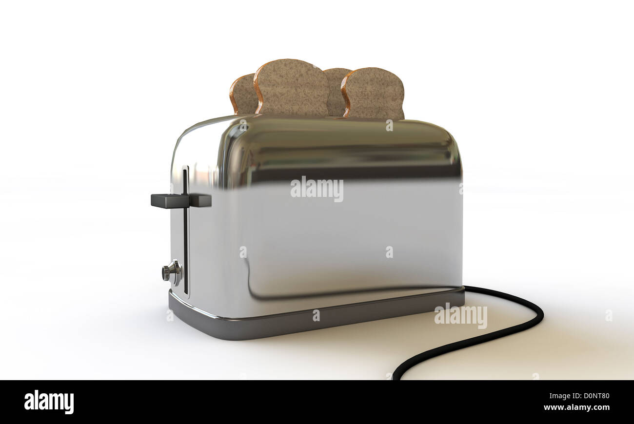 toaster isolated on white background Stock Photo - Alamy
