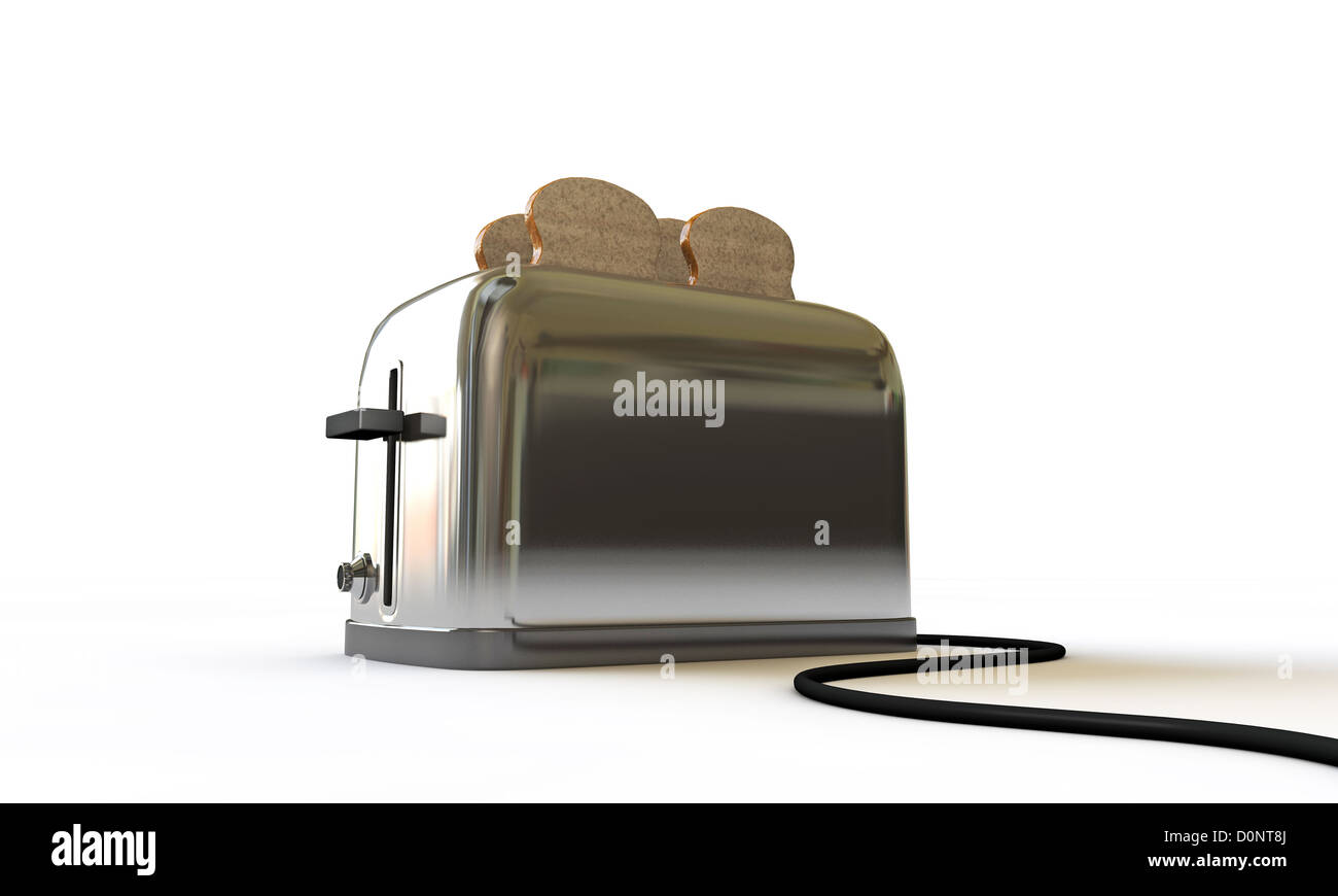 toaster isolated on white background Stock Photo - Alamy