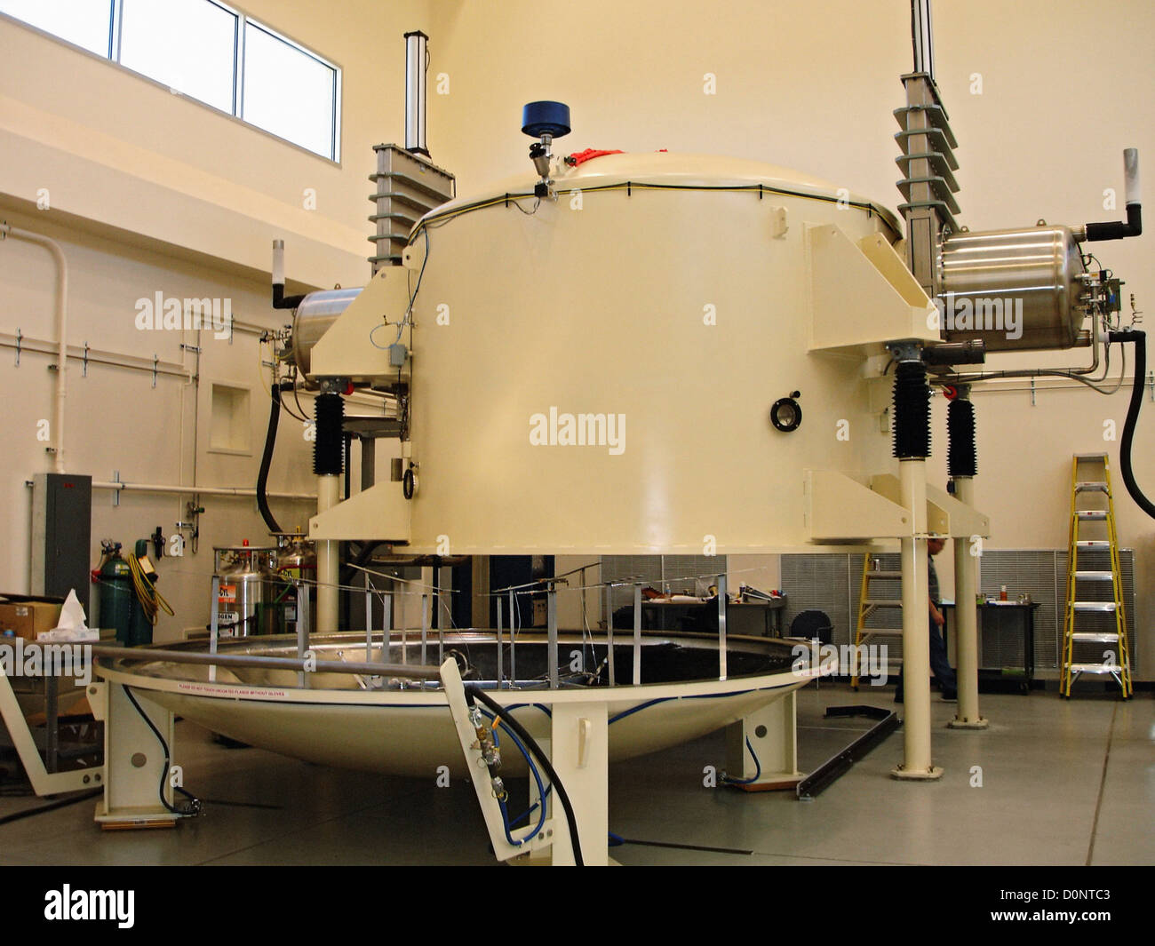 The Defense Department's largest mirror-coating chamber shown here open ...