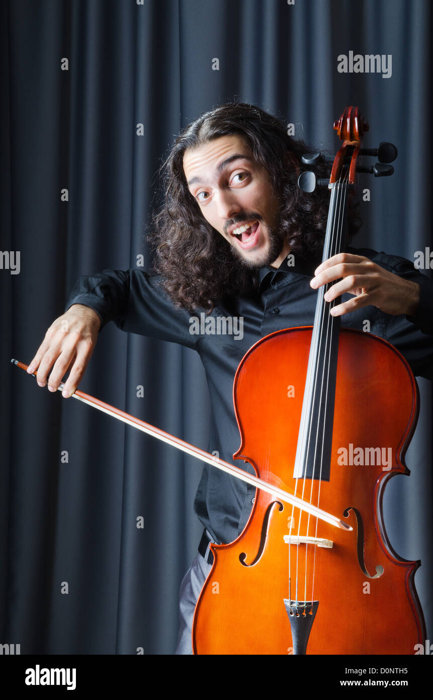 Man playing the cello Stock Photo - Alamy
