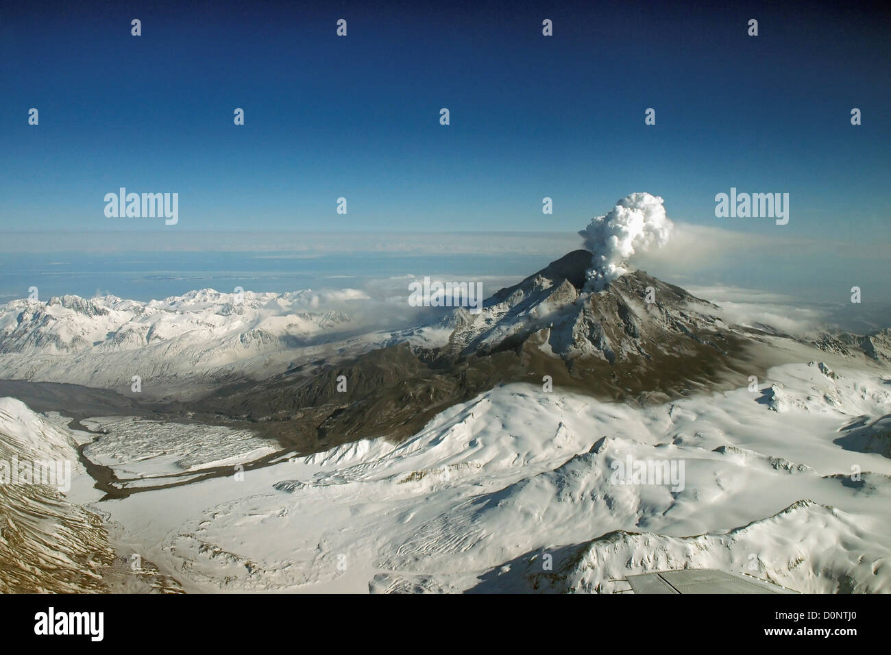 Redoubt Volcano Erupting Stock Photo - Alamy