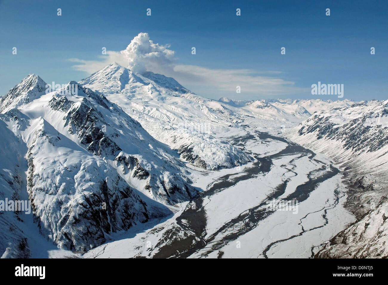 Redoubt Volcano Erupting Stock Photo - Alamy