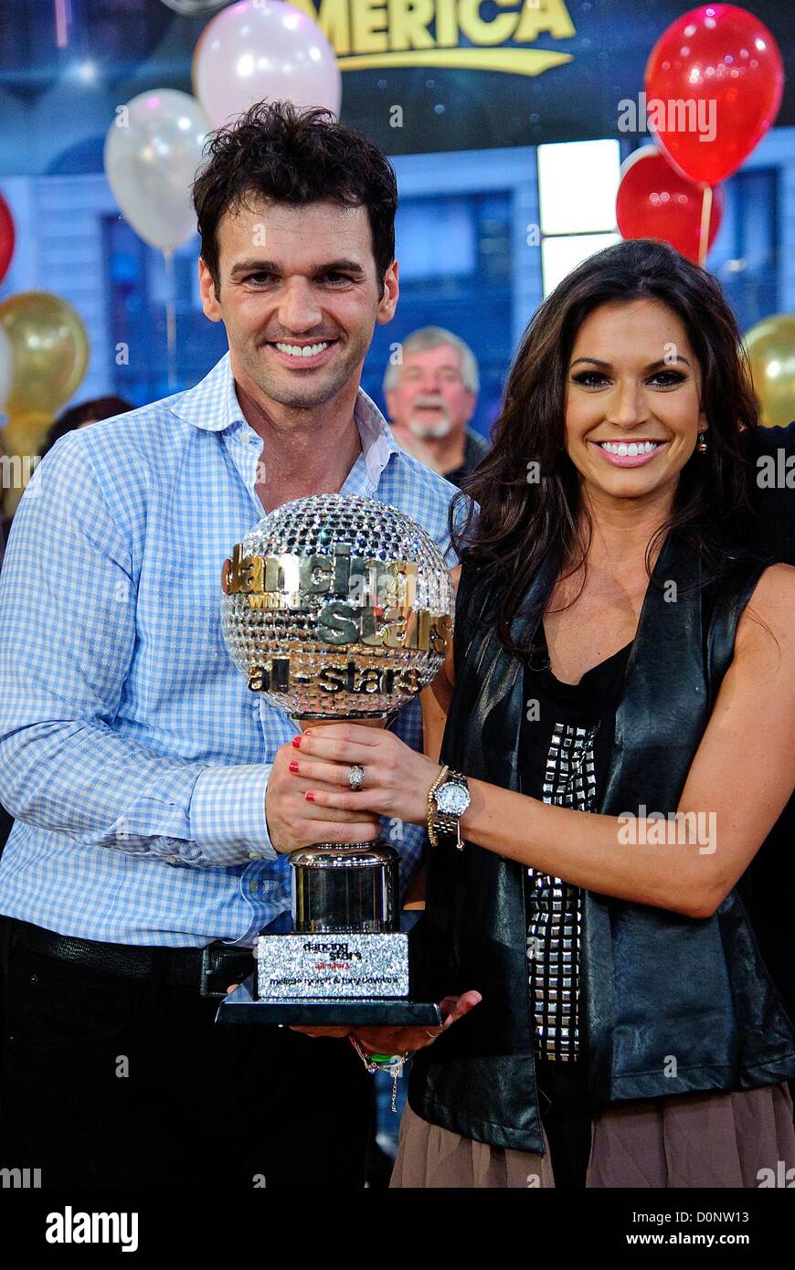 Tony Dovolani, Melissa Rycroft at talk show appearance for Dancing With ...