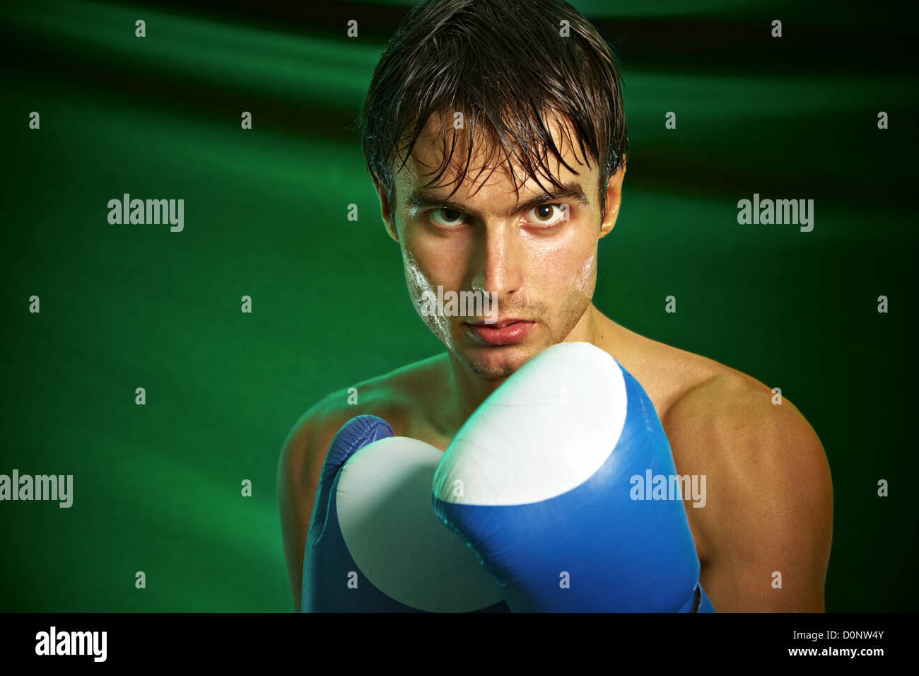 Boxing. Man in boxing gloves Stock Photo - Alamy