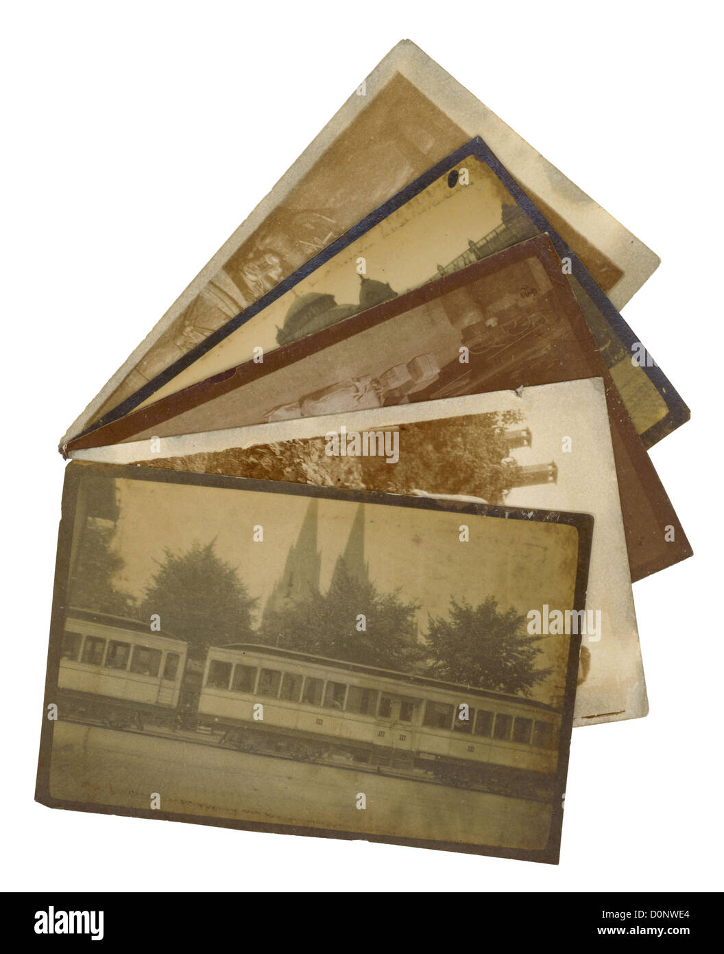 Old vintage photos isolated on white background Stock Photo - Alamy