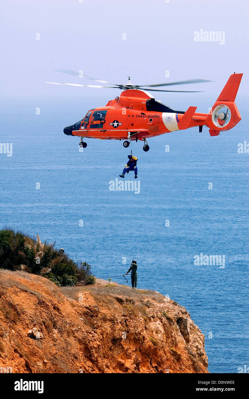 Cliff Rescue Training Stock Photo - Alamy