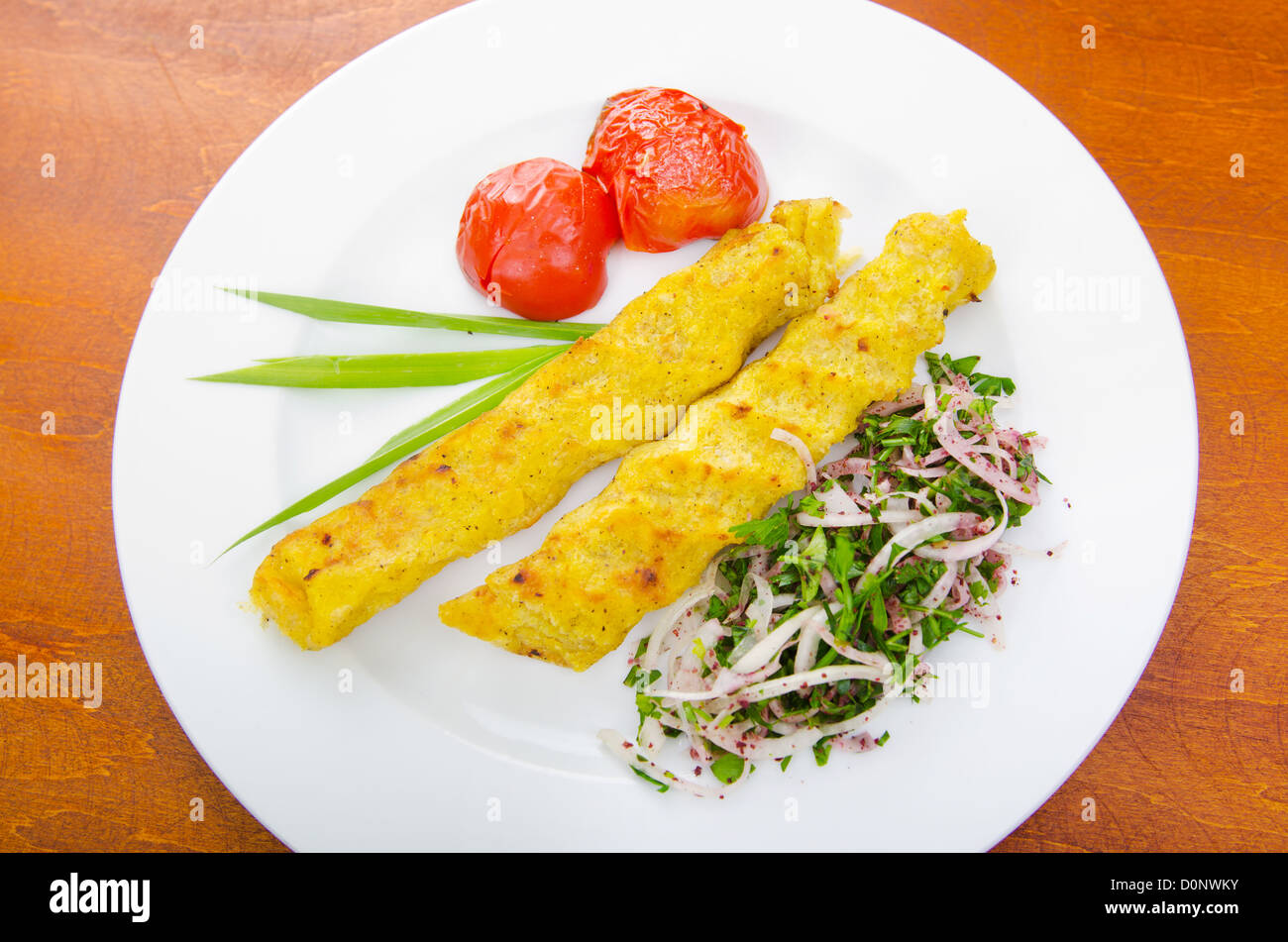 Traditional azeri kebab made with mashed potato Stock Photo - Alamy