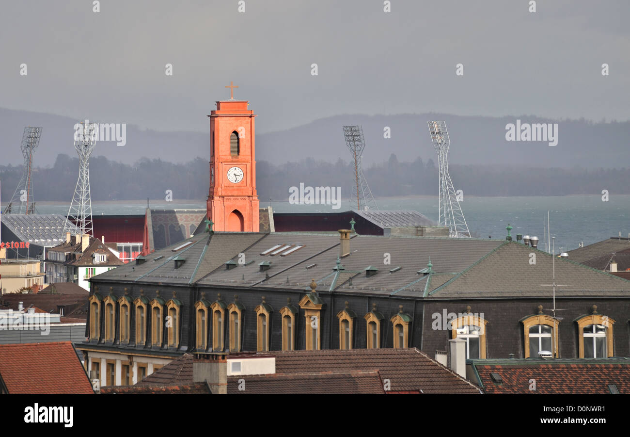 Neuchatel rooftops, Switzerland Stock Photo - Alamy