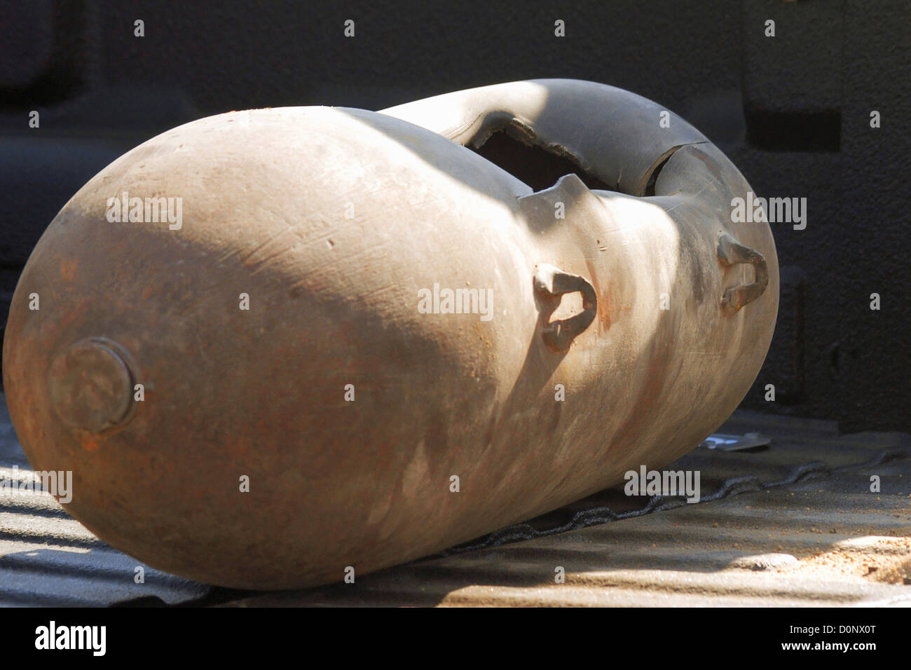 Casing of Old Bomb Stock Photo - Alamy