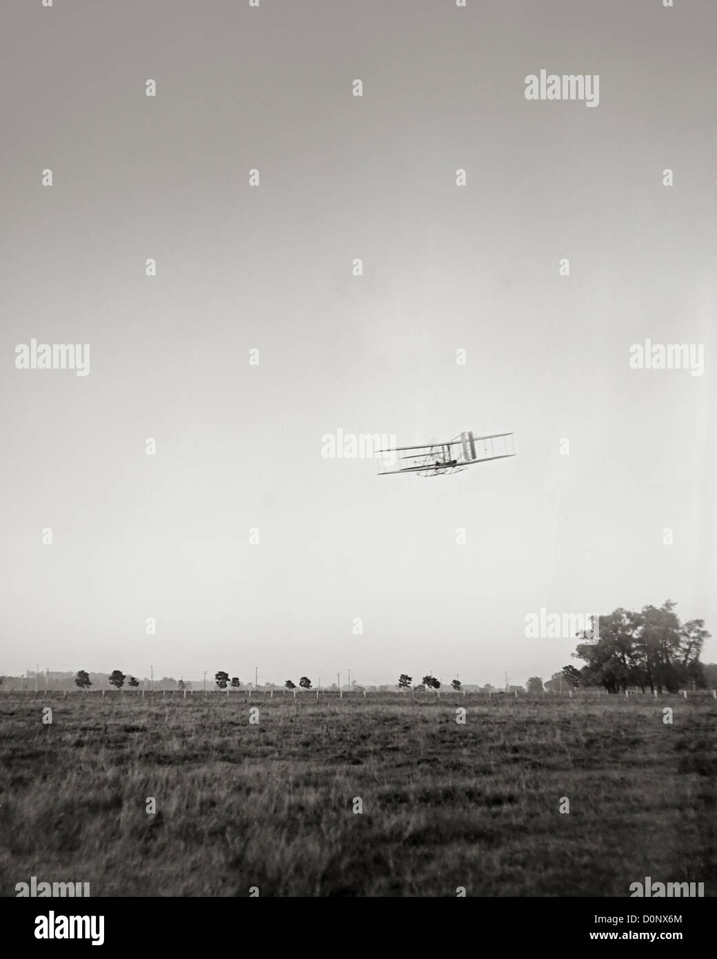 Orville Wright Flying Over Huffman Prairie Stock Photo - Alamy