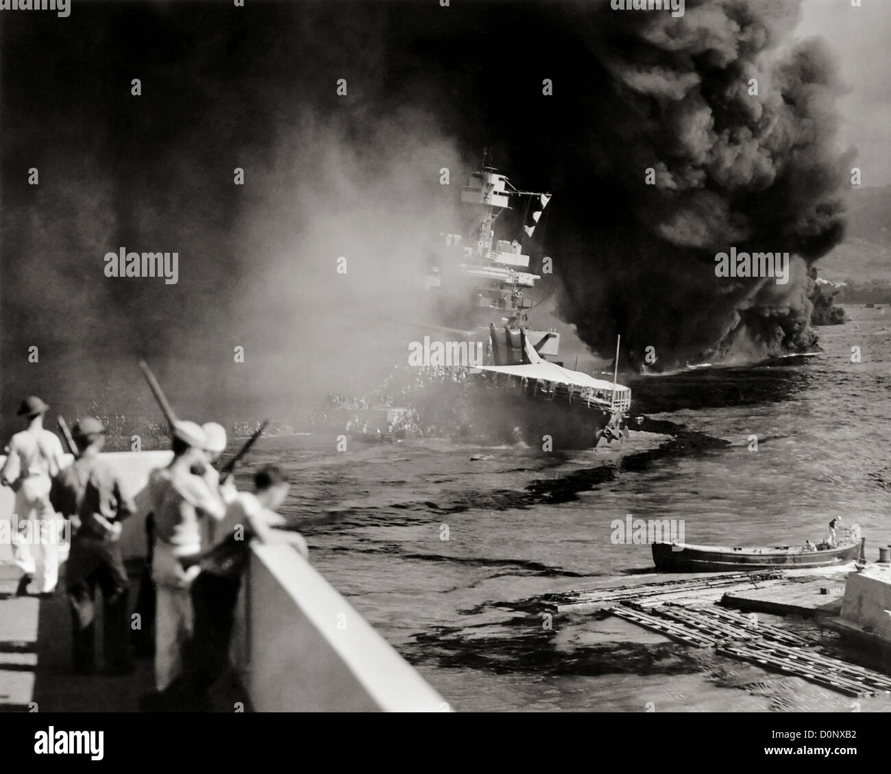 Destruction of USS California Stock Photo - Alamy