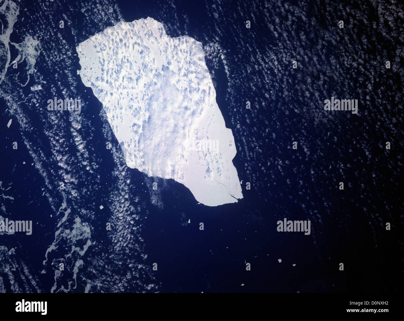 View From Space of Giant Iceberg Stock Photo - Alamy