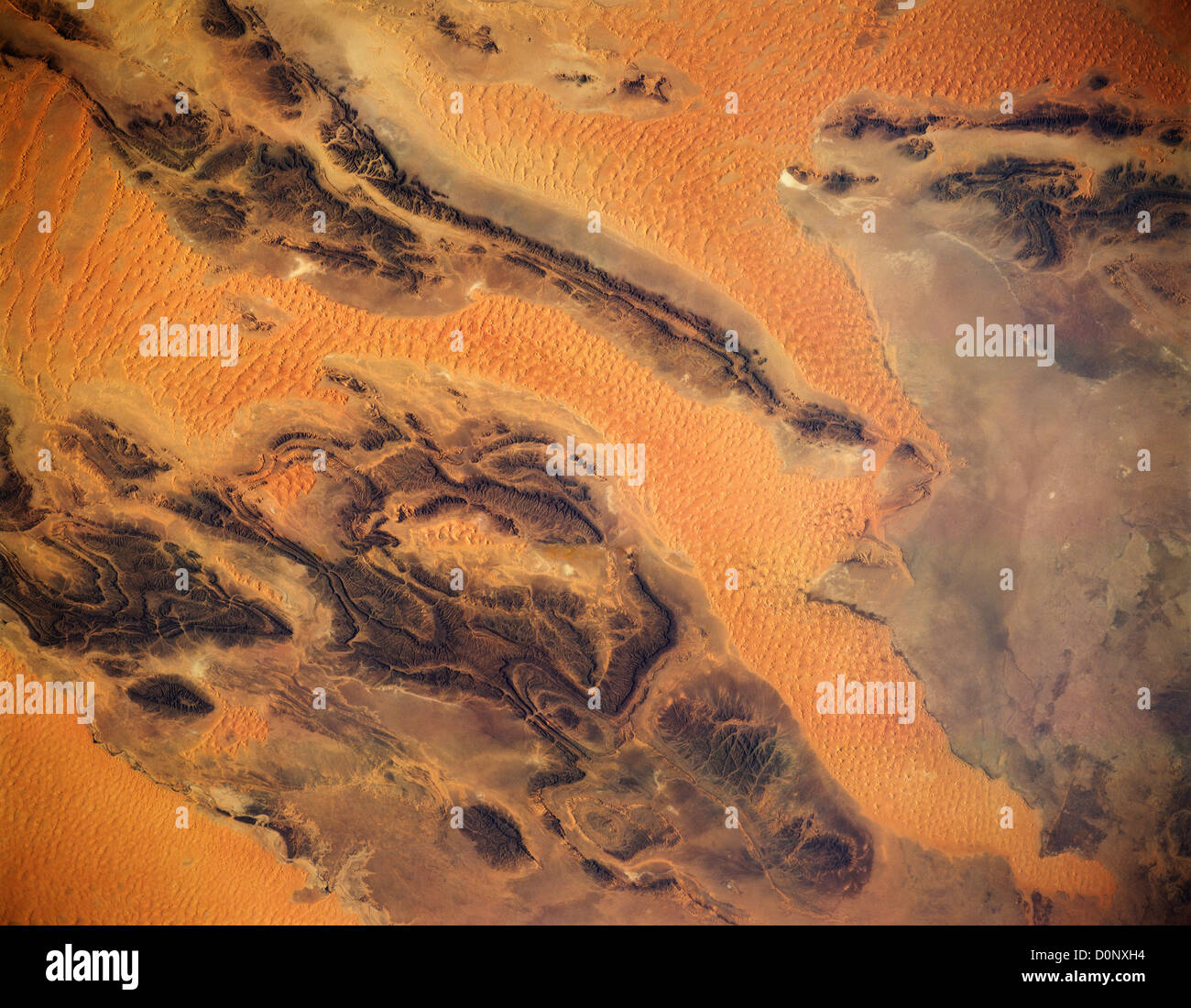 Algerian Desert as Viewed from Earth Orbit Stock Photo - Alamy