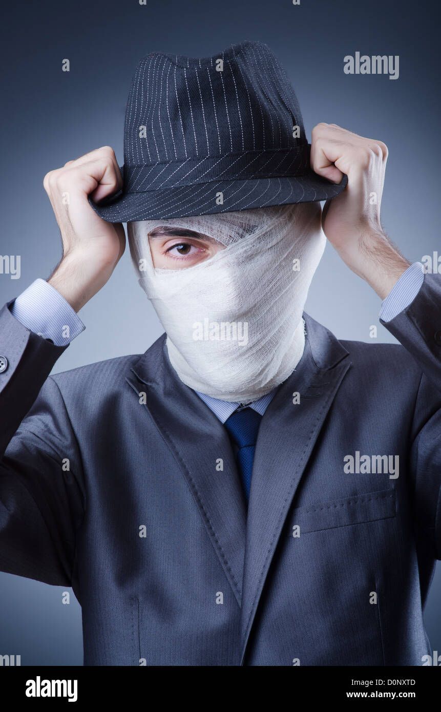 Man covered in medical bandages Stock Photo - Alamy
