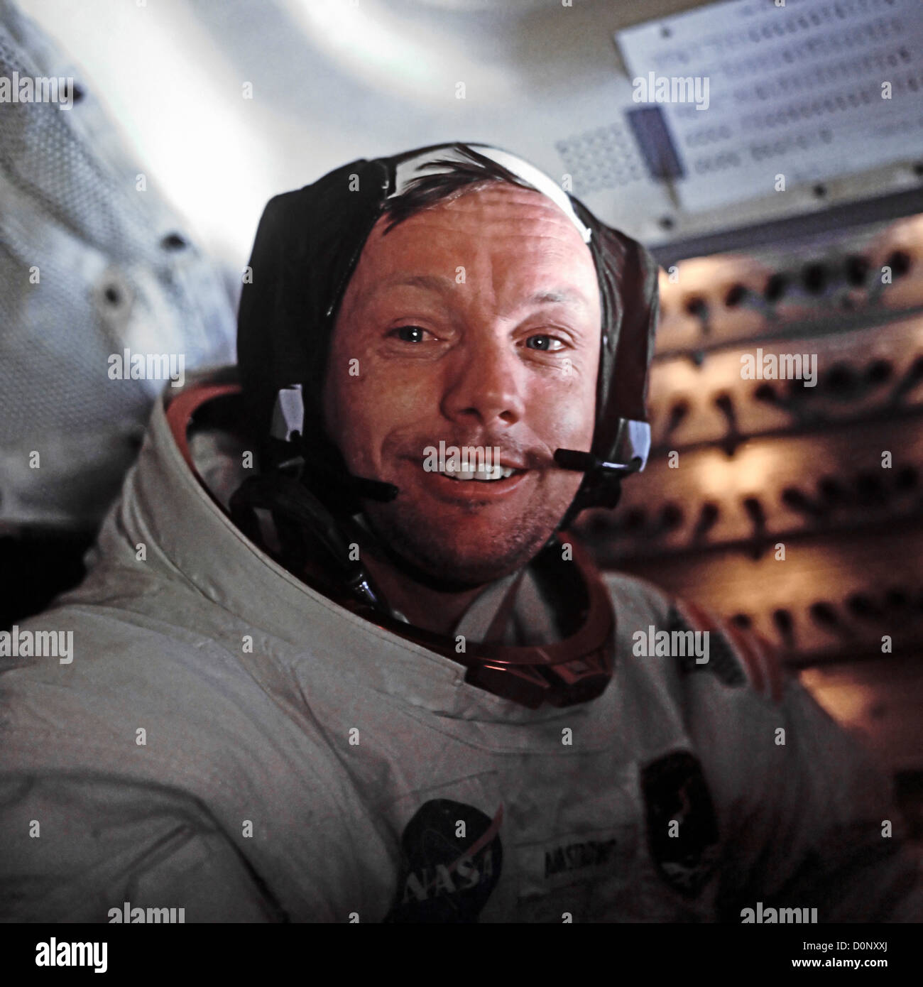 Apollo 11- Neil Armstrong Smiles After a Successful Moonwalk Stock ...
