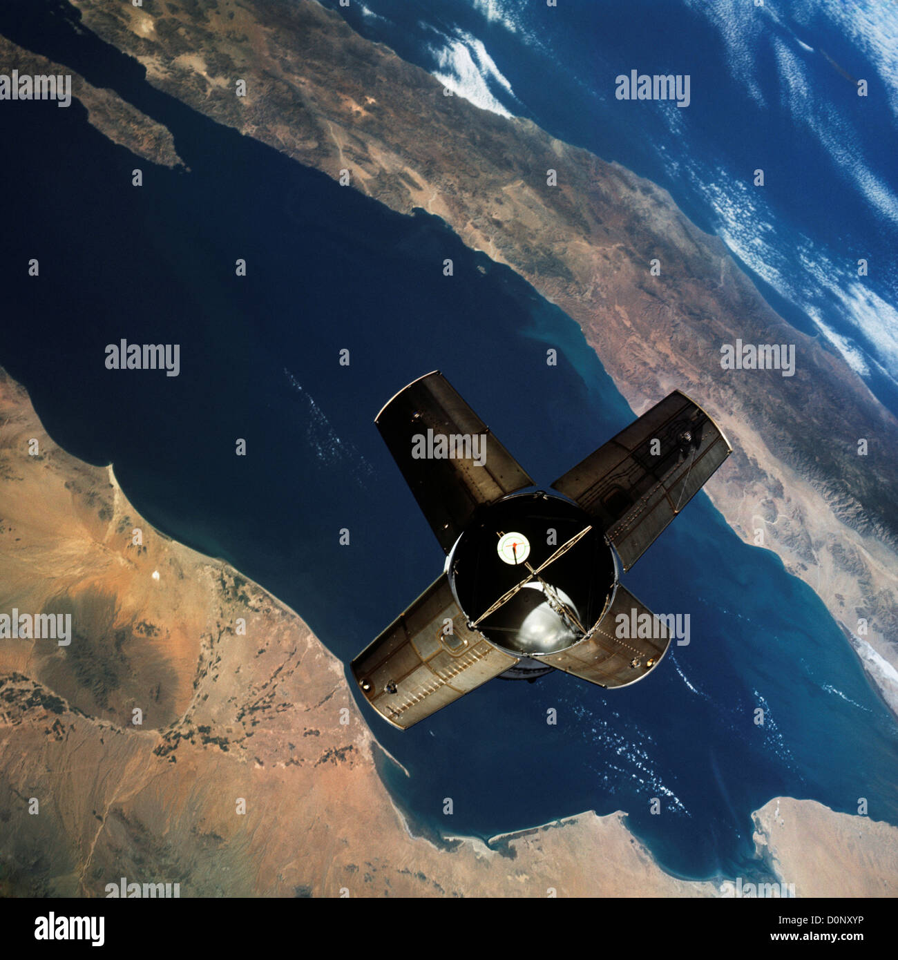 Apollo 7 - S-IVB Rocket Stage Above the Earth Stock Photo - Alamy